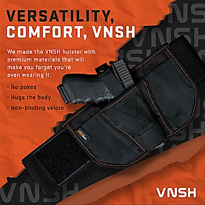 VNSH Belly Band Holster - Concealed Carry Gun Holster with Double Mag Pouch for Men & Women