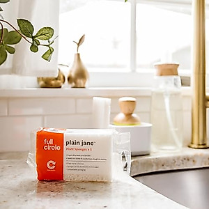 Full Circle Plain Jane Plant-Based Cellulose Sponge, Natural