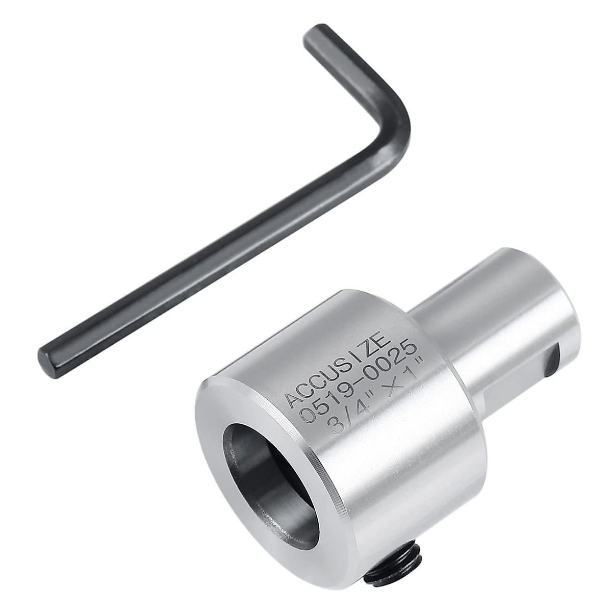 Accusize Industrial Tools 3/4 in. Annular Cutter Extension for a 3/4'' / 19.05 mm Weldon Shank Annular Cutter, 1" Long, Weldon Adapter, 0519-0025