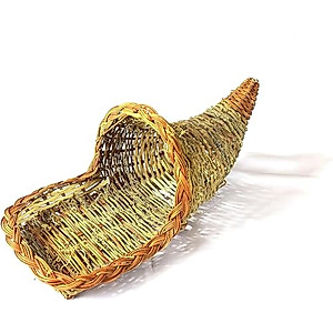 cornucopia basket for thanksgiving decor. (19'' cornucopia)