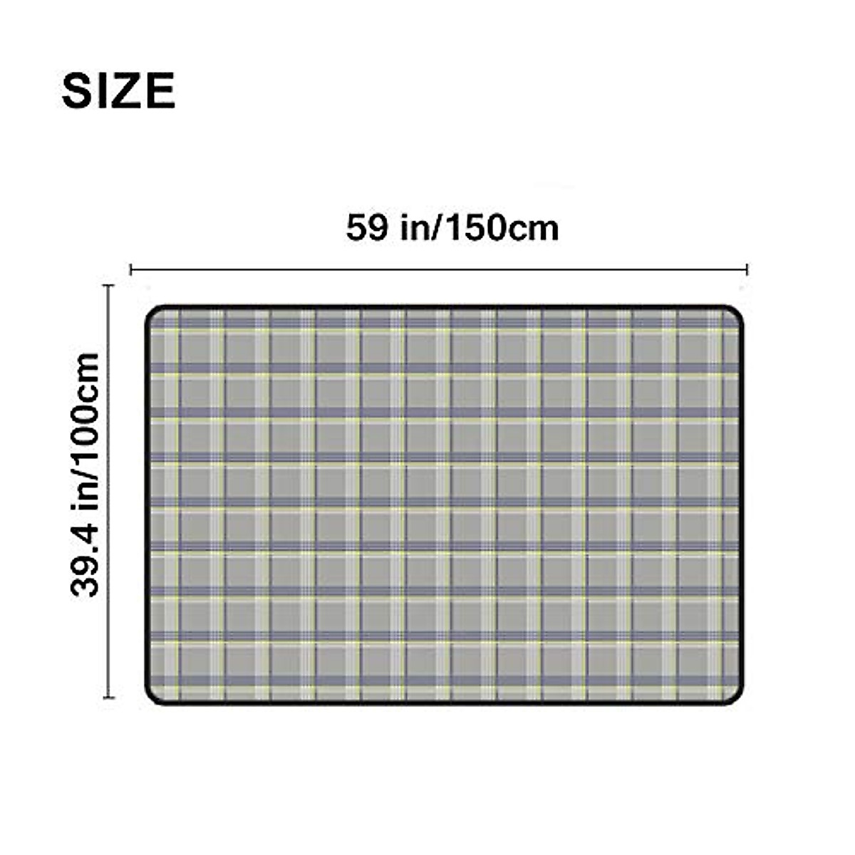 forestfish Portable Travel Blanket Airplane Compact with Bag, Fleece Throw Blanket Cozy Soft for Camping Train 60" x 40", Plaid