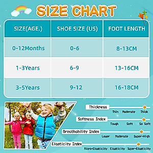 Eyean Baby Wool Grip Sock Soft Winter Warm Thick Non Slip Toddler Boy Girls Crew Socks For Children 6 Pairs (Solid Color, 1-3 Years)