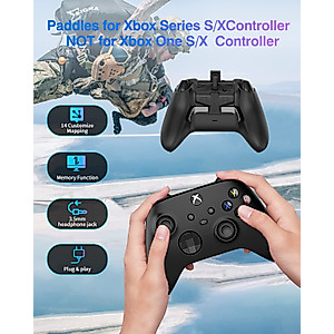 Paddles for Xbox One Controller,Strike Accessory Multifunctional Back Button Attachment for Xbox One Controller, Audio Port/2 Programming Back Buttons/Memory Function (NOT for Xbox Series Controllers)