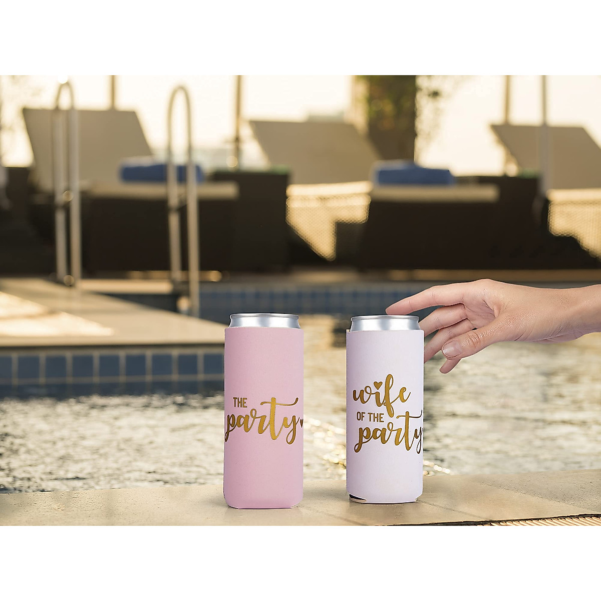 Prazoli Bachelorette Can Coolers Slim (12) - Bachelorette Gifts for Bridal Party Gifts, Bachelorette Party Supplies for Women, Bridal Shower Party Favors & Bachelorette Party Decorations, Accessory