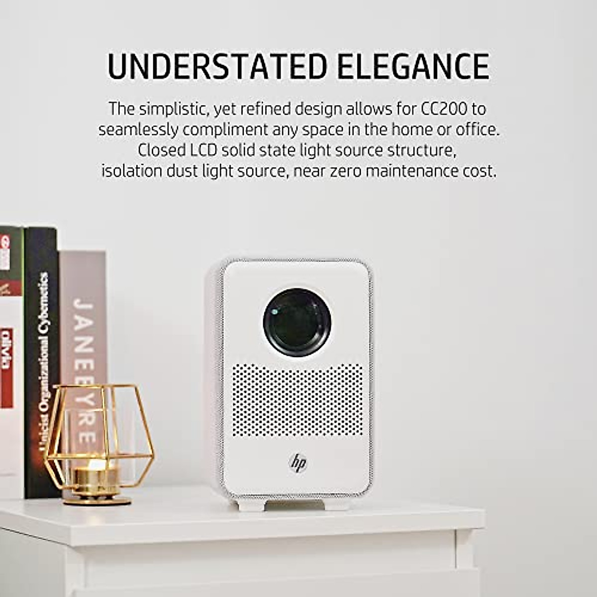 HP Citizen Cinema Projector | Portable for Home & Office | FHD 1920x1080p Home Theater System for Phone or Tablet|80” Display, USB, HDMI & Streaming for Firestick, Chromecast, Roku & More