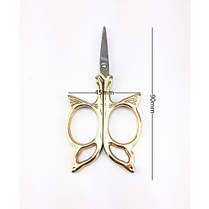 Yueton Butterfly Needlework Embroidery Scissors (Golden)