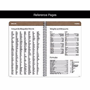 Dated High School Student Planner 2023-2024 Academic School Year, Small (5.5" by 8.5") Block Style Datebook with Campus Cover