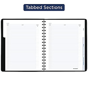 AT-A-GLANCE 2023 Daily Planner, Hourly Appointment Book, 6-1/2" x 8-3/4", Medium, Monthly Tabs, The Action Planner, Black (70EP0305)