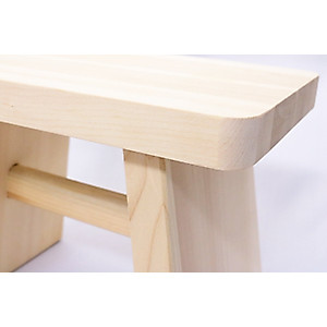 Ichihara Woodworking Bath Chair, Beige, 10.2 x 6.1 x 7.1 inches (26 x 15