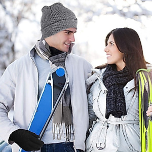 Knitted Winter Scarf, Gloves, Beanie, Ear Muffs Set - For Men, Women, Running, Skiing, Cycling, Yoga, Christmas Gift