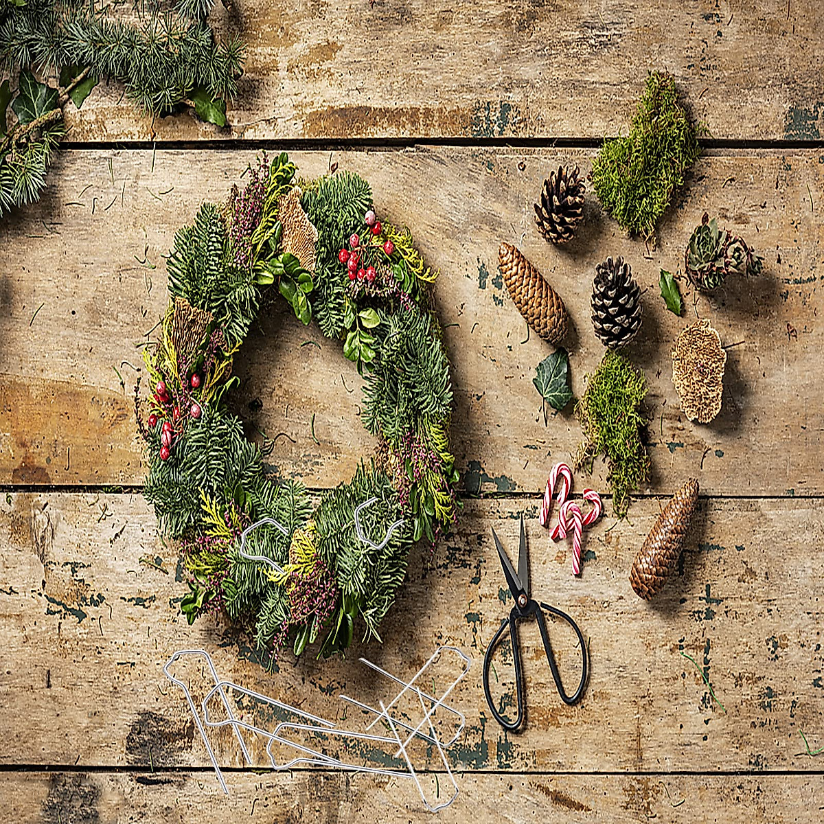 160PCS Floral Pins, Greening Pins 1.7 Inch U-Shape Floral Fern Pins, Floral U-Pins Craft Pins for Foam, Straw Wreaths, Flower, Plant, DIY Sewing Project, Holiday Arrangements, Craft Projects