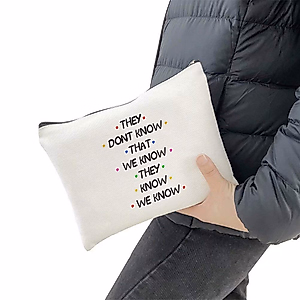 Funny Makeup Cosmetic Bag Friends Tv Show Cotton Zipper Pouch Travel Bag Toiletry Make-Up Case for Friends Fans Women Stoner Friend Bestie Birthday Gifts