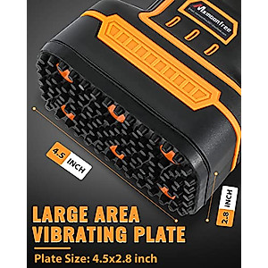 Mxmoonfree Tile Vibrator Tile Tools for Installation Vibrating Tool with 6 Gears Adjustable Vibration, 2 Pcs Battery, NO Suction Cup