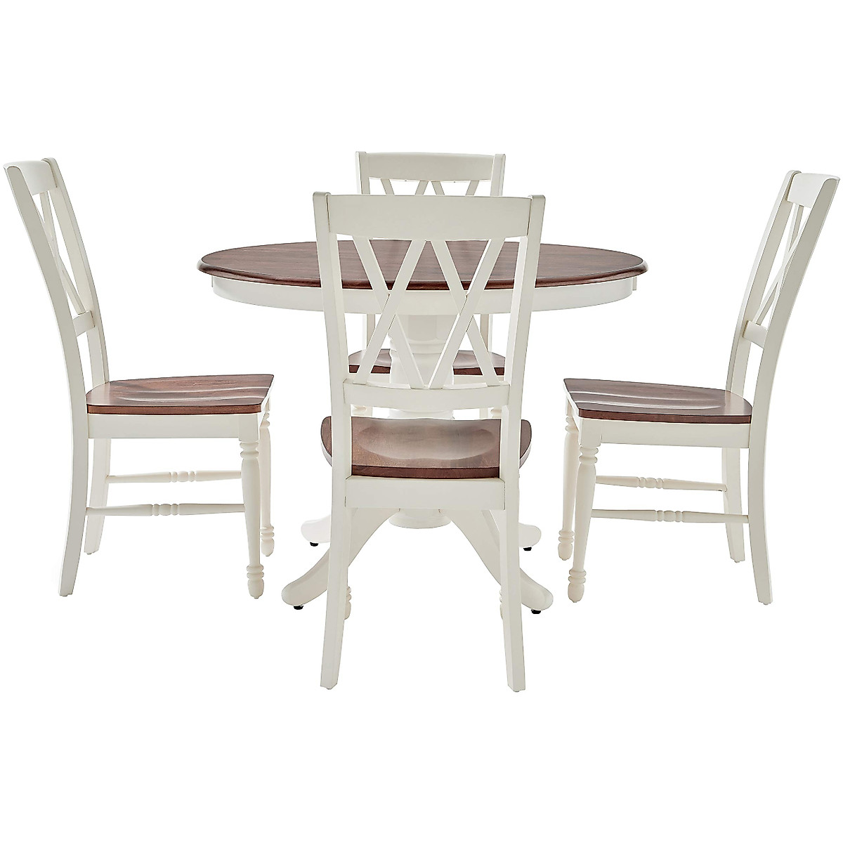 Crosley Furniture Shelby 5 Piece Round Dining Set, White