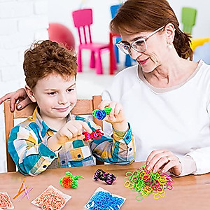 12730+ Loom Rubber Bands Refill Kit in 26 Color with 500 Clips,6 Hooks, Premium Bracelet Making Kit for Kids Weaving DIY Crafting Gift