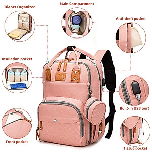 STARDEN Diaper Bag Backpack for Baby Girls and Boys with Changing Pad - Baby Nappy Bags Tote Organizer for Mom and Dad Newborns Shower Gifts Large Capacity