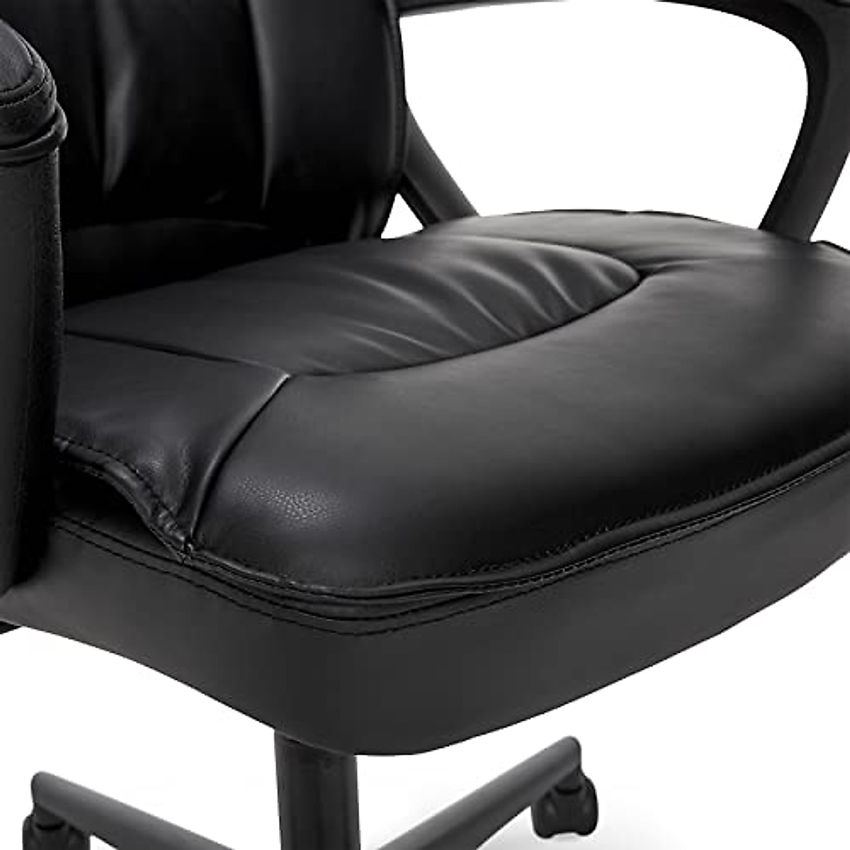 Serta Style Comfort Black Bonded Leather Hannah I Office Chair,