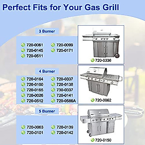 Aibabcue Gas Grill Heat Shield Replacement Parts for Jenn-Air 720-0099, 720-0336, 720-0171, 720-0511, 720-0061 Grill Model, Stainless Steel Heat Plate Tent, Grill Burner Cover for Jennair 720-0099