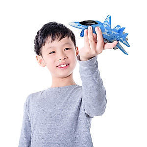 Mozlly Combat F 22 Toy Plane Set – Friction-Powered Kids Fighter Jet Toy Bundle Camouflage Toy Airplanes for Boys & Girls – Pull Back Air Force One Toy Military Jet Model Plane Set of 3