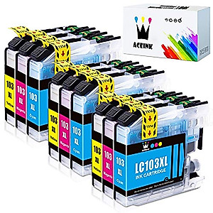 AceInk 9 Pack Color LC103 XL Replacement Ink Cartridges for LC103 XL LC103XL Compatible with Brother MFC J870DW J450DW J470DW J650DW J4410DW J4510DW J4710DW J6720 Printer (3C+3M+3Y)
