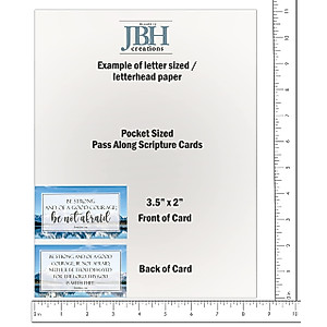 JBH Creations Be Not Afraid Bible Verse Cards with Full Scripture - Pack of 48