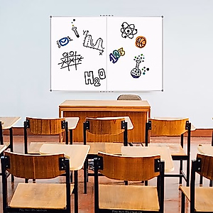 Lockways Large Magnetic 60" x 40" Dry Erase Board, Foldable Wall Mounted Whiteboard| White Board with Pen Tray for Business,Team,Home Office,Home Education