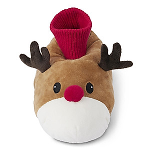 Gymboree,and Toddler Slip Resistant Home Slipper,Christmas Reindeer,11-12Youth