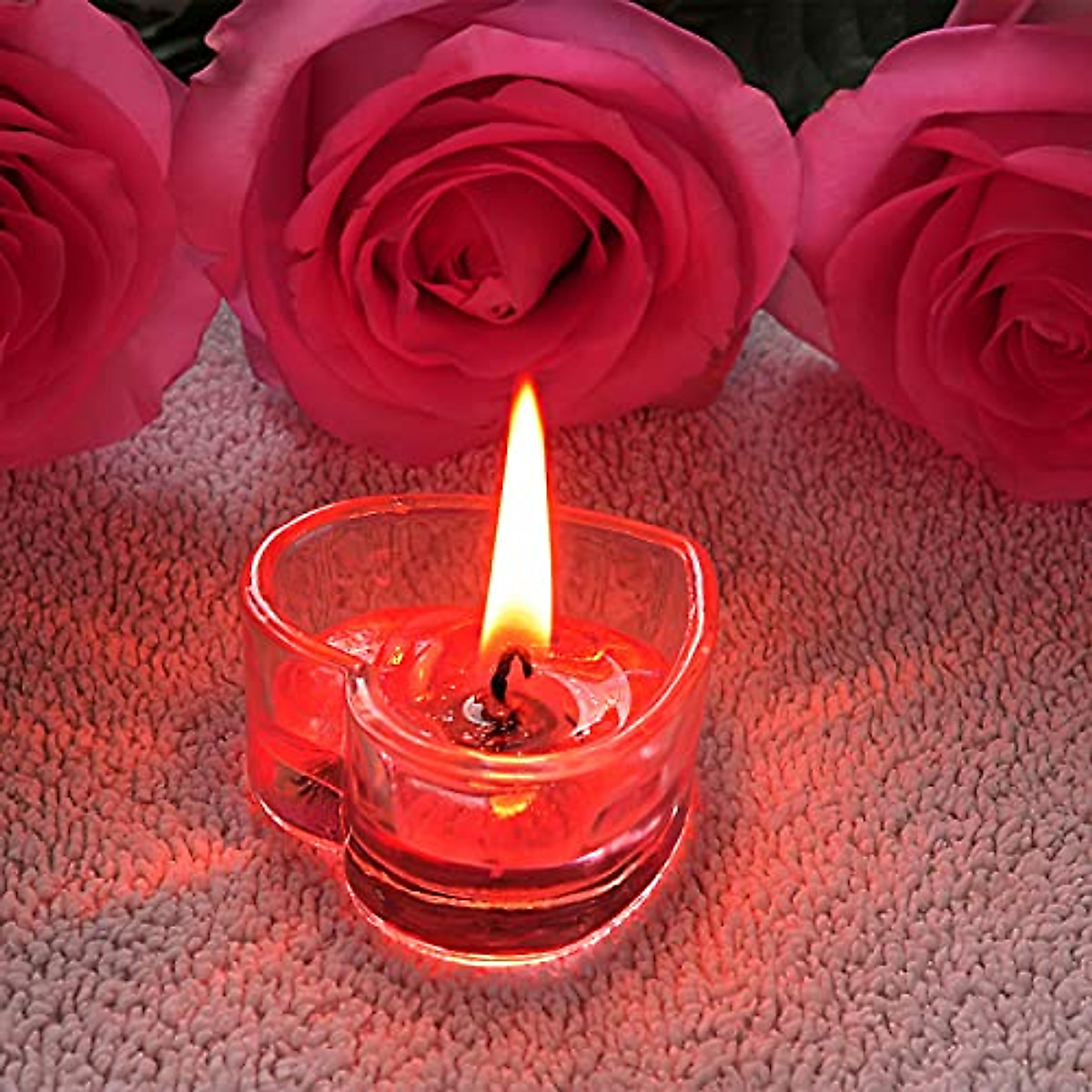 50pcs Tea Light Candle Cup,Plastic Clear Candle Cup Holders,Heart Square Round Shapes Tealight Cups,50pc Candle Wicks for DIY Candle Making