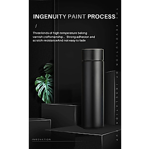 Smart Water Bottles with Digital Temperature Display Coffee Tea Infuser Bottle LED Thermal Cup Double Walled Vacuum Insulated Stainless Steel Flask Leak Proof Travel Mug Keep Warm…