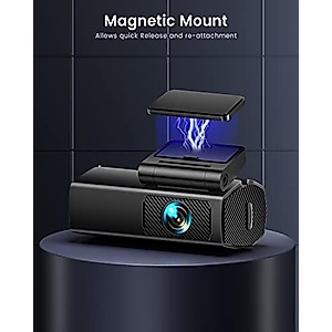 Dash Cam 1080P Car Camera, EUKI WiFi Dash Camera for Cars, Dash Cam Front with Night Vision, 170°Wide Angle, 24 Hours Parking Monitor, Loop Recording, G-Sensor, APP Control, Support 128GB Max