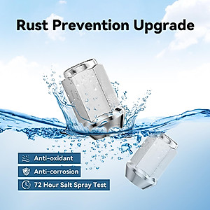 EZISOE 20PCS Chrome Lug Nuts 1/2 x 20, Wheel Lug Nuts Closed Bulge Acorn Spline 1.38" Tall 19mm Hex Aftermarket Tuner for Bronco Mustang Ranger YJ TJ KJ KK ZJ WJ WK XK MJ XJ