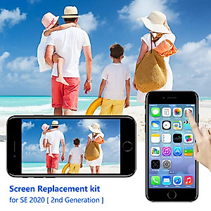 Diykitpl for iPhone 8/ SE 2020 2nd Generation Screen Replacement Black, LCD Touch Screen Digitizer with Repair Tools for A2275, A2298, A2296 with Waterproof Seal+Repair Tools+Screen Protector