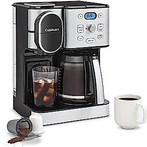Cuisinart SS-16 Coffee Center Combo in Stainless Steel Coffee Bar Coffee Grinder (White) Bundle