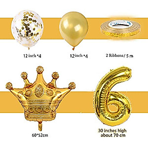 Kunggo Gold 65th Birthday wedding anniversary Party Decorations Supplies,Gold Number 65 Foil Mylar Balloons Latex Balloons Decoration,Funny sweet 65th Birthday for GirlsboyWomenMen.