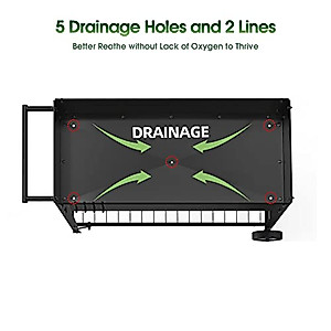 Highpro Raised Garden Bed with Legs, Mobile Planter Box Elevated on Wheels Portable Planter Cart Outdoor Indoor for Vegetable Herbs Potted Plants Flowers