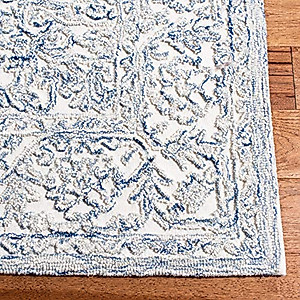 SAFAVIEH Trace Collection 8' x 10' Ivory/Blue TRC302M Handmade Premium Wool Area Rug