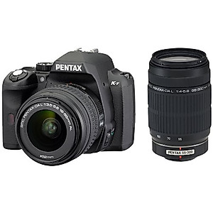 Pentax K-r 12.4 MP Digital SLR Camera with 3.0-Inch LCD and 18-55mm f/3.5-5.6 and 55-300mm f/4-5.8 Lenses (Black)