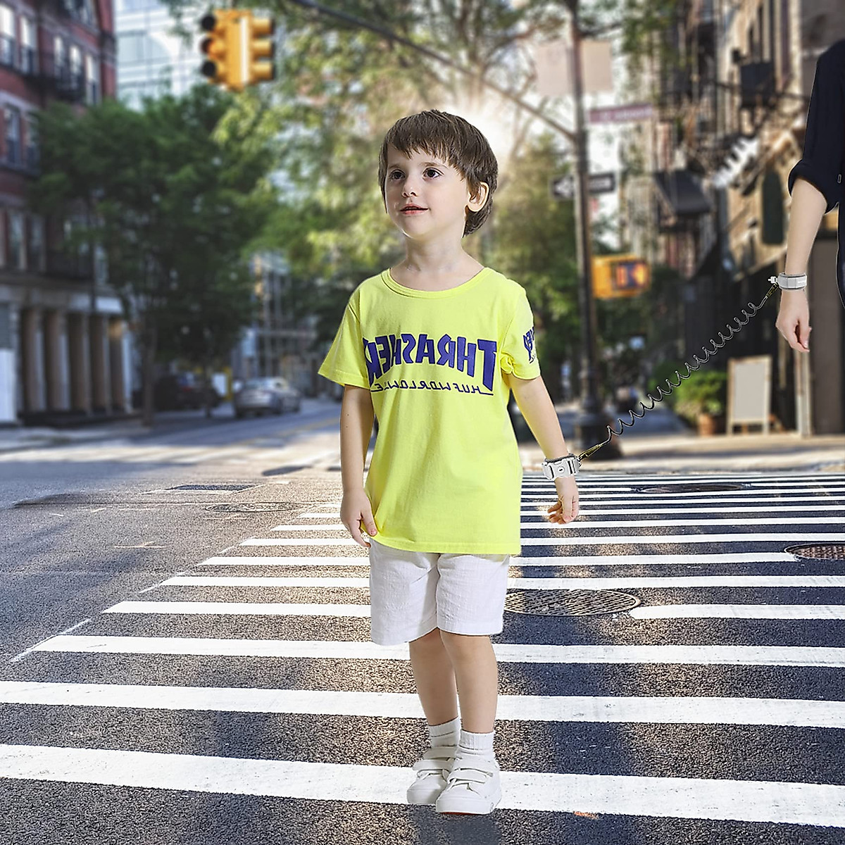 Blisstime Toddler Leash with Key Lock, Upgraded Anti Lost Wrist Link Baby Leash with 360 Degree Rotating Connector and Adjustable Bracelet for Babies Toddlers Child Kids (8.2ft/2.5m, Dark Gray)