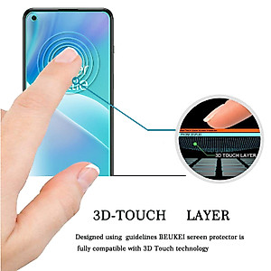 beukei (3 Pack) Compatible for OnePlus Nord CE 2 / OnePlus Nord 2T / OnePlus Nord 2 5G Screen Protector Tempered Glass,Touch Sensitive,Case Friendly, 9H Hardness