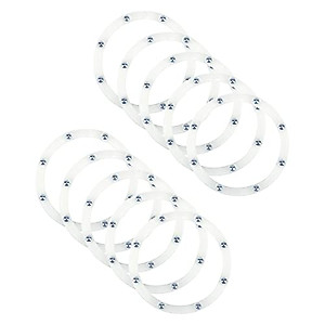 Lazy Susan Mcredy Lazy Susan Turntable 3.82x0.43"(DxH) Plastic Lazy Susan White Plastic Pack of 10