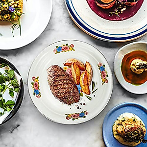 Hemoton Unbreakable Enamel Plates Enamel Plate Fruit Plate 2pcs Enamel Fruit Platter Vintage Salad Plate Enamel Washing Platter Enamel Trays Enamelware Serving Platter (30cm/ 11.8inch)