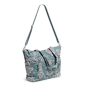 Vera Bradley Women's Performance Twill Large Multi-Strap Tote Bag, Tiger Lily Blue Oar, One Size