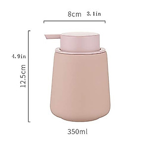 Refillable Liquid Hand Soap Dispenser Decorative Ceramic Refillable Liquid Soap Dispenser Pump Bottle for Bathroom, Kitchen Sink - Holds Hand Soap, Dish Soap. Ceramics Foam soap Dispenser Pump Bottle
