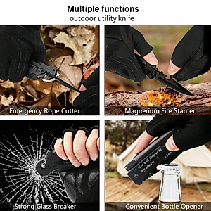 CHELONIAN Engraved Folding Knives for Men,6 in 1 Pocket Knives with Fire Starter,Flashlight,Bottle Opener,Glass Breaker,Birthday Gifts for husband