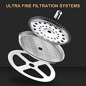 PARACITY French Press Coffee/Tea Maker, Camping Mini Coffee/Tea Press of 304 Stainless Steel Filter and Heat Resistant Glass, Cold Brew Coffee Maker 11.8OZ for Travel& Home Gift(White)