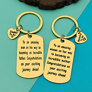 New Parent Gift First Time Pregnancy Gifts for Mom Dad To Be Mom to Be Keychain Daddy to Be Gifts First Time Dad Gifts New Mom Jewelry Baby Announcement Gift New Mom and Dad Gifts Baby Shower Gifts