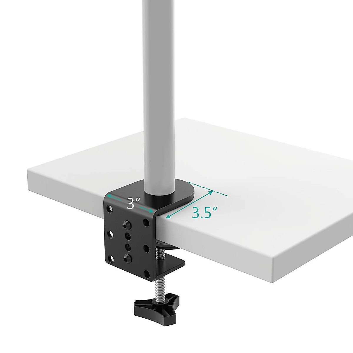 WALI C-Clamp Base Stand Mounting Accessory for WALI Monitor Mount Workstation System (C-CLAMP), Black