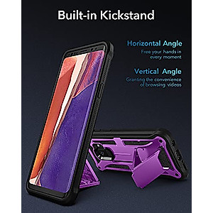 YOUMAKER Designed for Galaxy S9 Case (NOT Plus), Slim Fit Heavy Duty Rugged Protective Case with Kickstand for Samsung Galaxy S9 5.8 inch - Purple