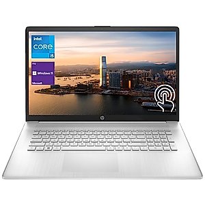 HP Latest Business Professional Laptop, 17.3" HD+ Touchscreen, Intel Core i5-1235U, 32GB RAM, 2TB SSD, Webcam, HDMI, FP Reader, Backlit KB, Wi-Fi 6, Windows 11 Pro, Silver