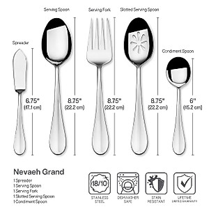 Fitz & Floyd Fitz and Floyd Nevaeh Coupe Silverware 45 piece service for eight, Gray, (5266455)
